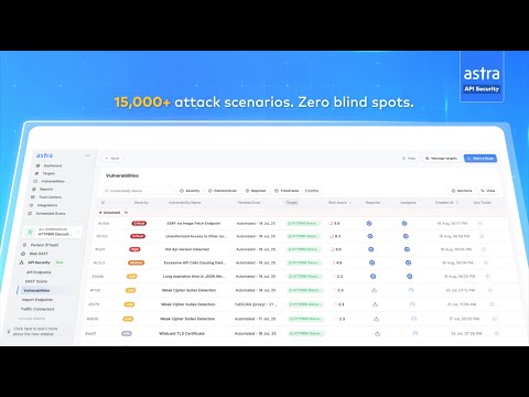 Introducing Astra API Security Platform: Protect APIs at Scale
